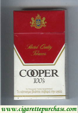 Cooper 100s cigarettes Select Quality Tobaccos