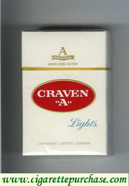 Craven A king size 25 cigarettes