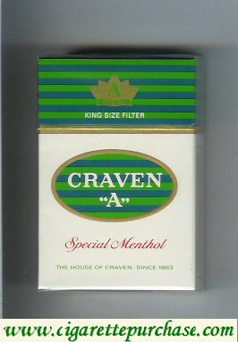 Craven A king size 25 cigarettes
