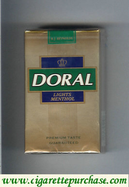 Doral Premium Taste Guaranteed Menthol 100s cigarettes hard box