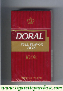 Doral Premium Taste Full Flavor 100s cigarettes hard box